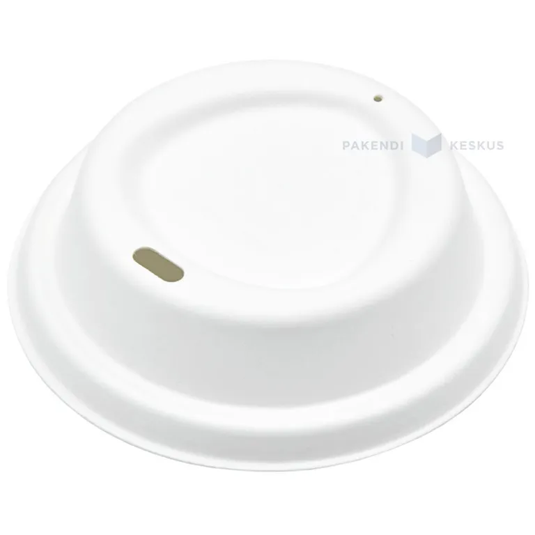 Balts papīra kupola vāks 350ml krūzei ar 90mm diametru, 50gb ...